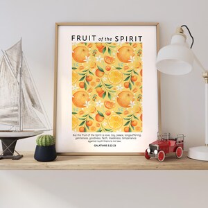 Christian Wall Art, Fruit of the Spirit Citrus Wall Art, Faith Print ...