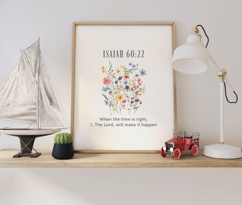 Christian Scripture Wall Art Print, Isaiah Poster, Christian Poster ...