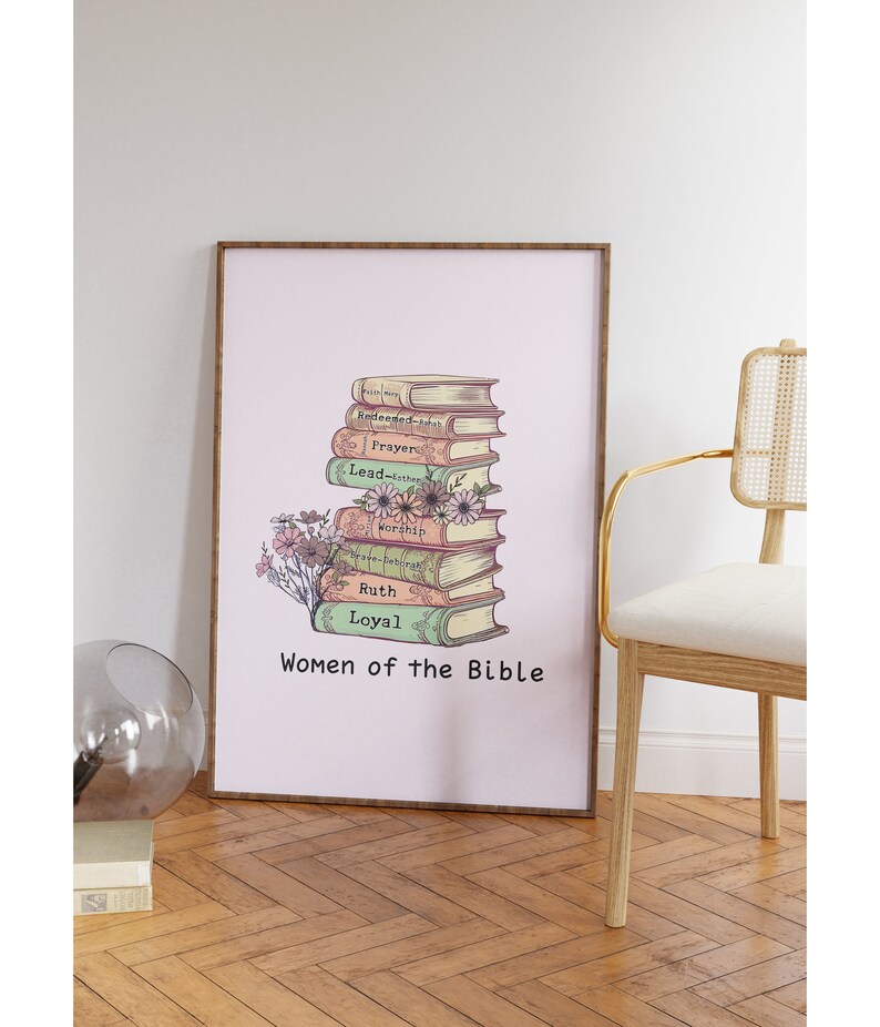 Women of the Bible Wall Print, Christian Poster, Bible Verse, Digital ...