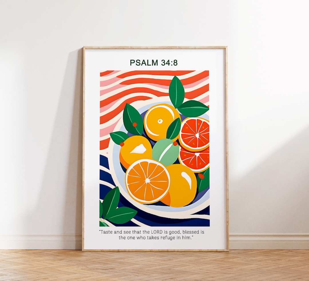 Christian Digital Wall Art, Psalm Scripture, Religious Poster, Wall ...