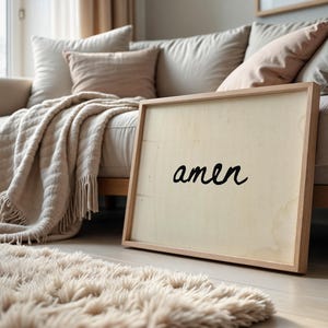 Vintage Amen Print, Christian Wall Art, Neutral Printable Art, Prayer ...
