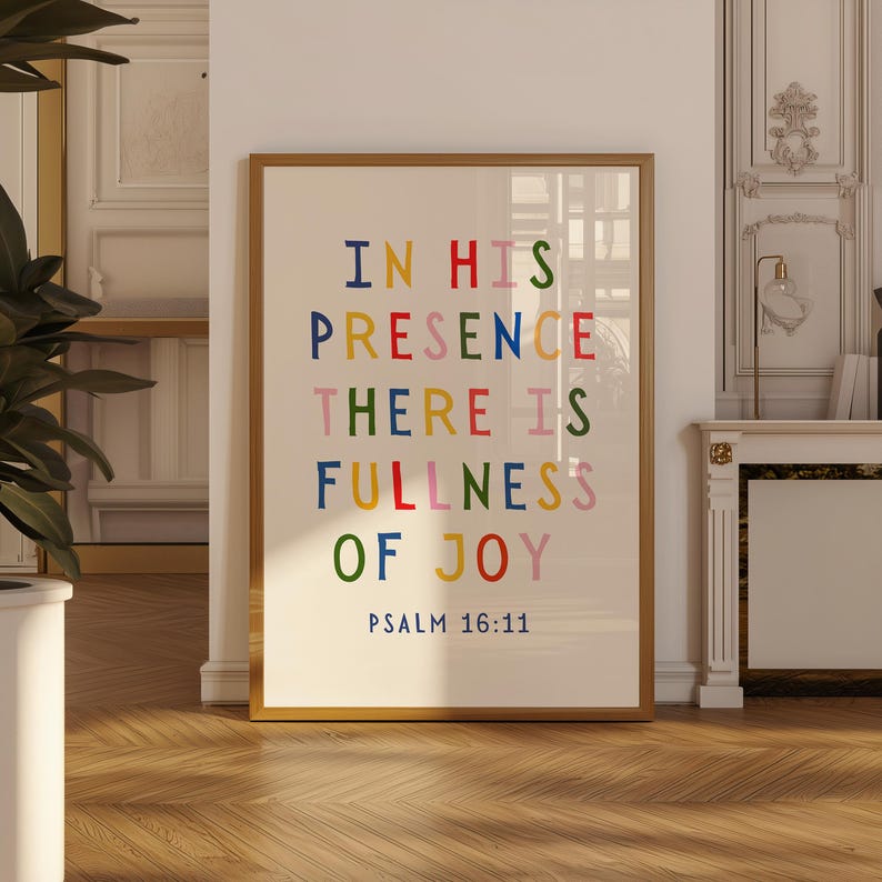 Psalm Bible Poster, Trendy Christian Wall Art, Physical Print, Free ...