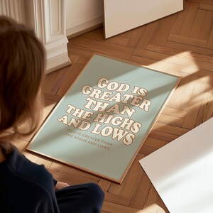 Retro Christian Wall Print Bible Verse God Jesus Faith Print Christian ...