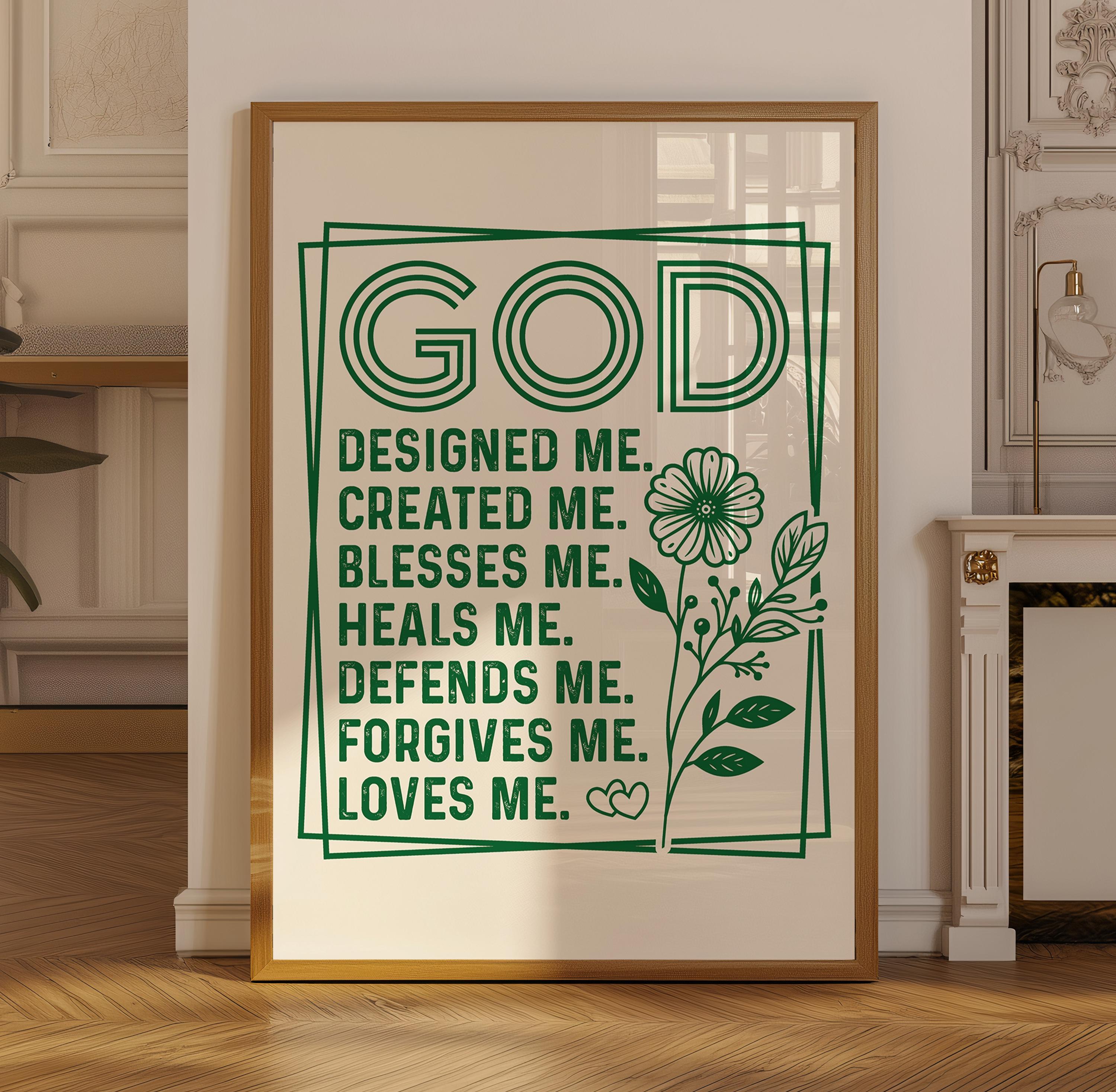 Retro God Print, Christian Wall Art, Religious Poster, Digital Download ...