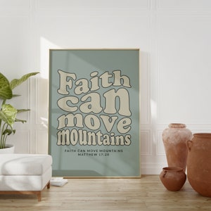 Retro Christian Wall Print Bible Verse God Jesus Faith Print Christian ...