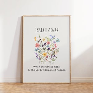 Christian Scripture Wall Art Print, Isaiah Poster, Christian Poster ...