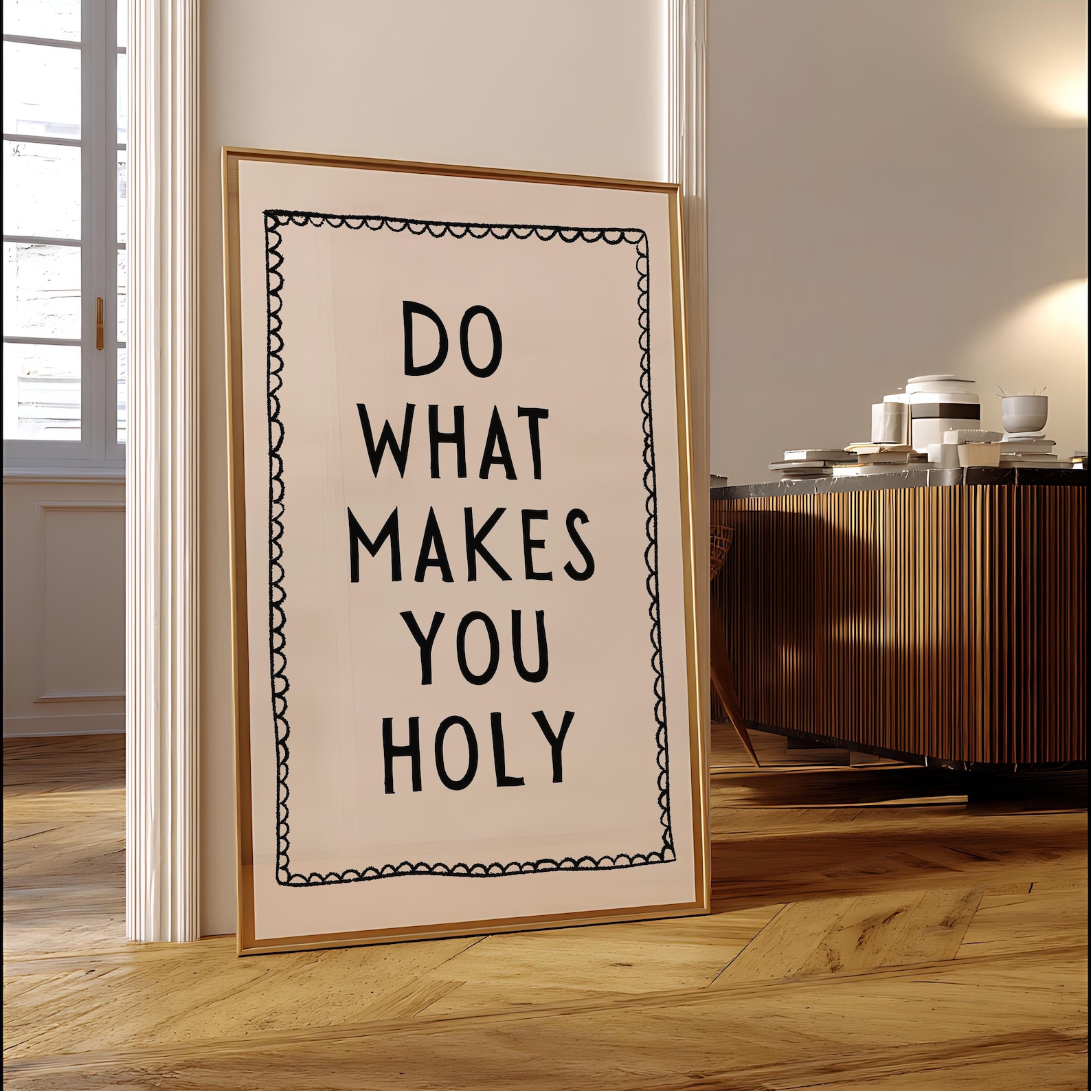 Do What Makes You Holy Print, Preppy Christian Wall Art, Neutral Prayer ...