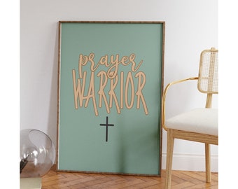 Retro Christian Wall Print Bible Verse God Jesus Faith Print Christian ...