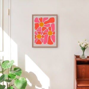Retro Groovy Flower Wall Print, Groovy Poster, Digital Download Print ...