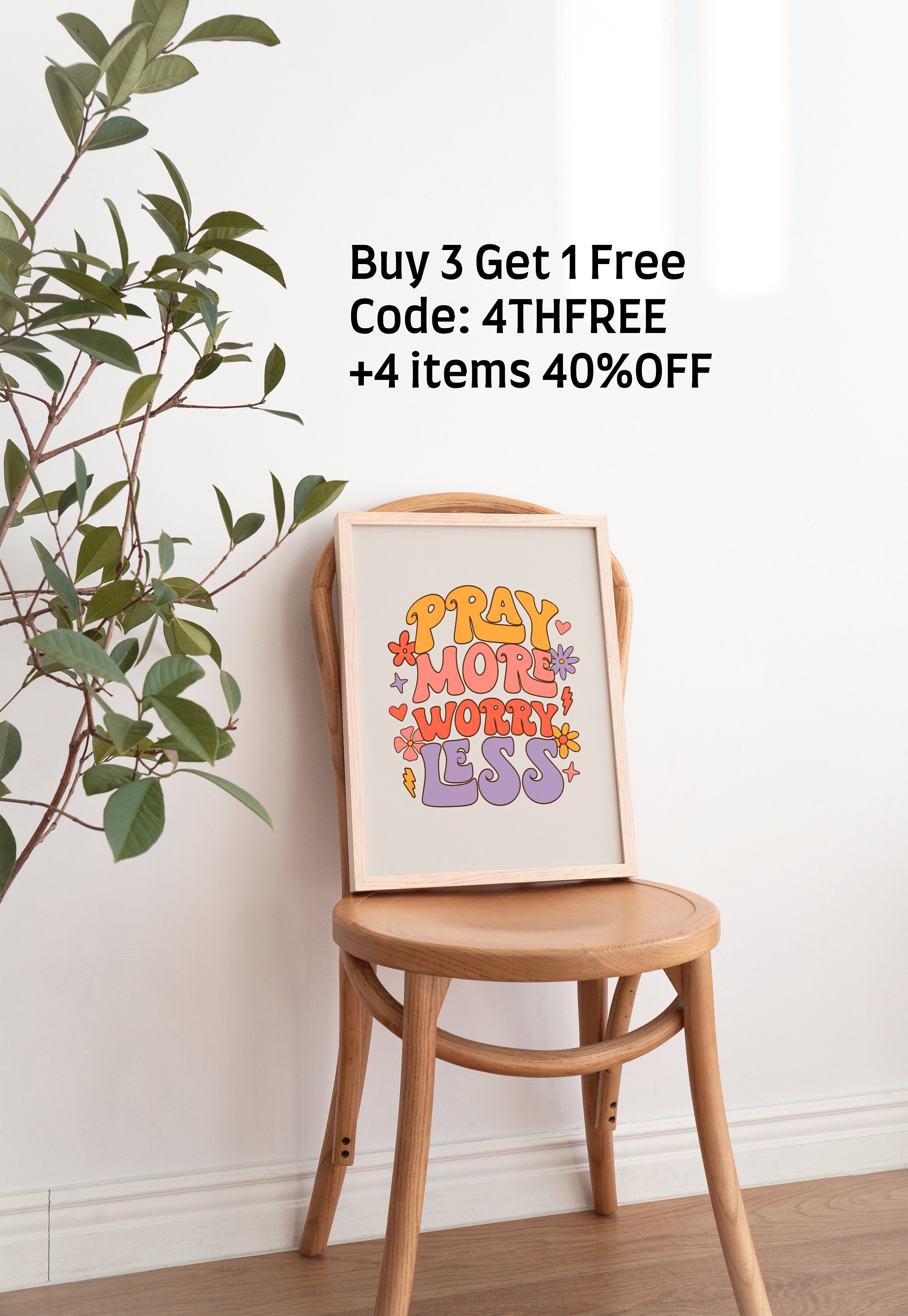 Christian Wall Print Retro Christian Poster Bible Verse - Etsy