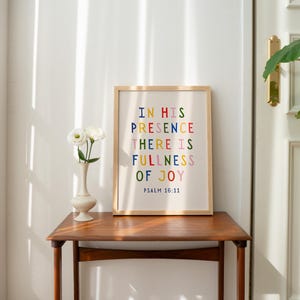 Psalm 16:11, Minimalist Christian Wall Art, Scripture Art, Digital ...