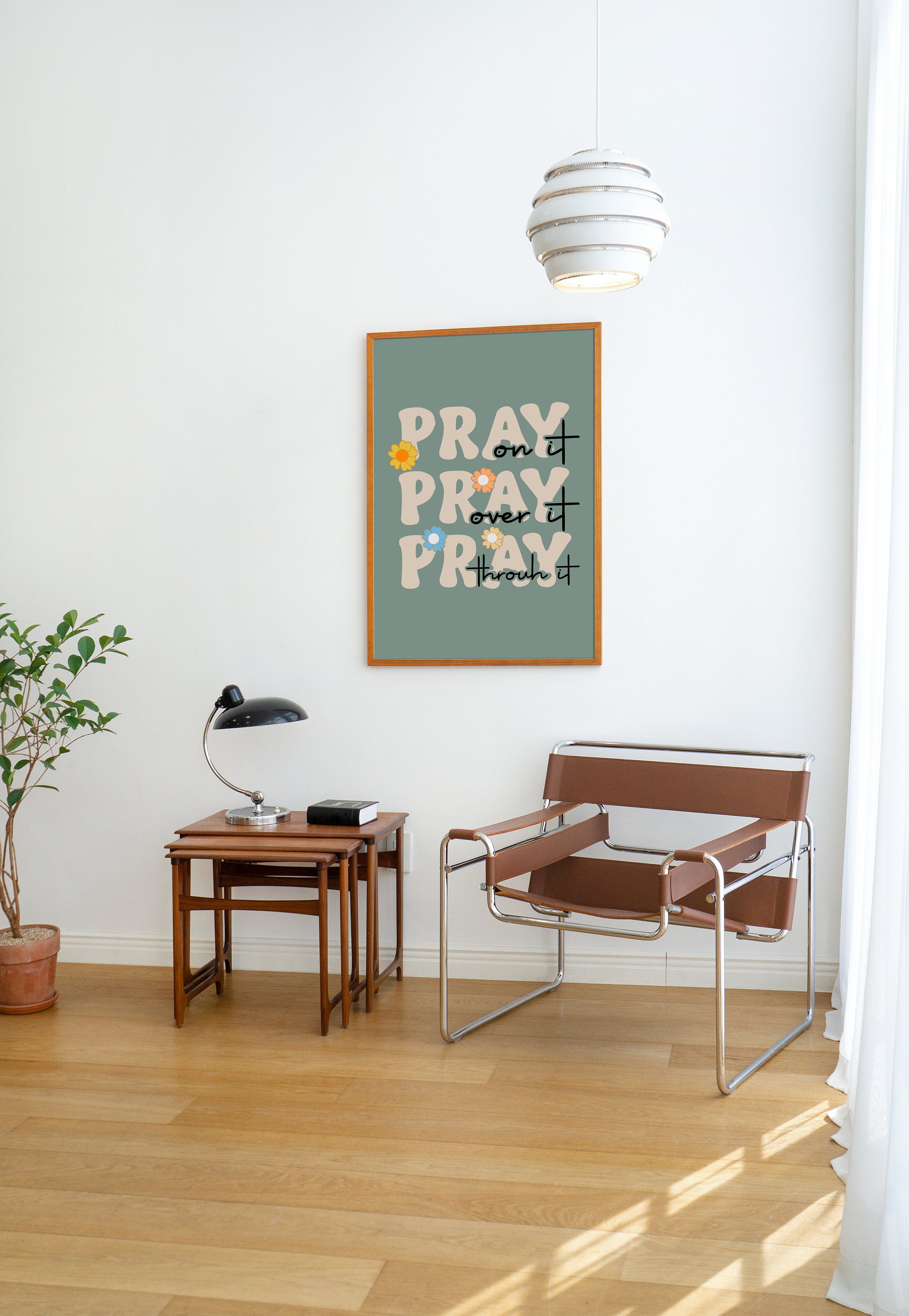 Retro Christian Wall Art Pray Print Christian Poster Bible - Etsy