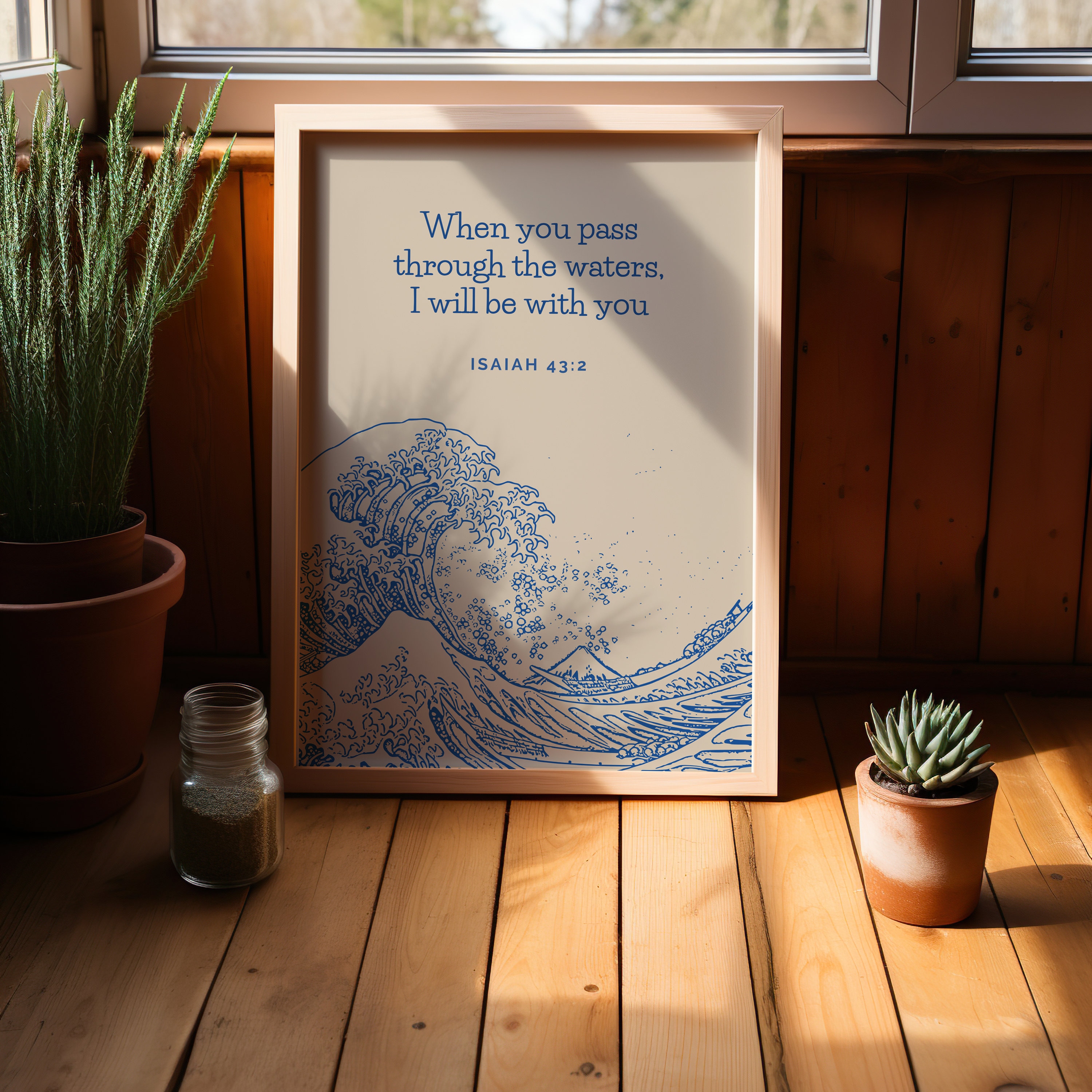 Retro Christian Wall Print, ISAIAH Scripture, Christian Poster, Bible ...