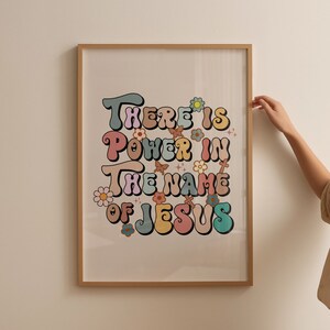 Retro Christian Wall Print Faith Print Christian Poster Bible Verse ...