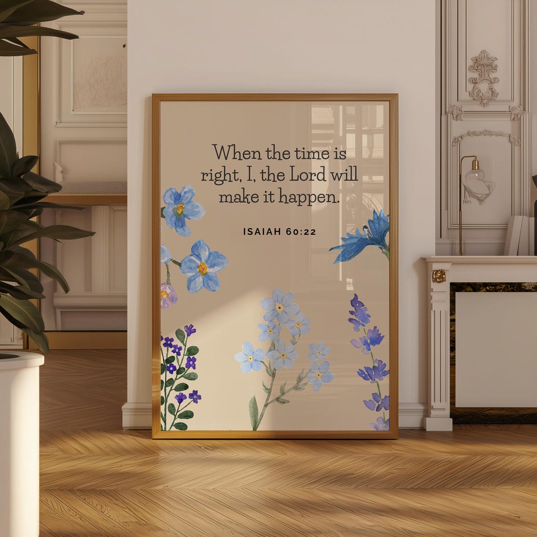 ISAIAH 60:22 Print, Retro Christian Wall Art, Scripture Art ...