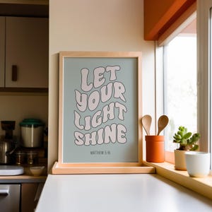 Retro Christian Wall Print, Matthew Scripture Art, Christian Poster ...