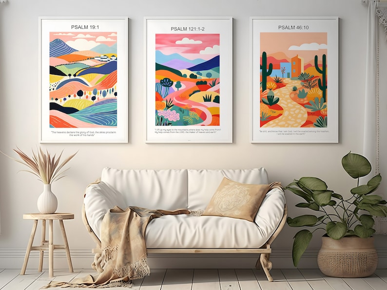 Psalm Bible Verse Bundle, Psalm Poster, Church Sunday School, Christian ...