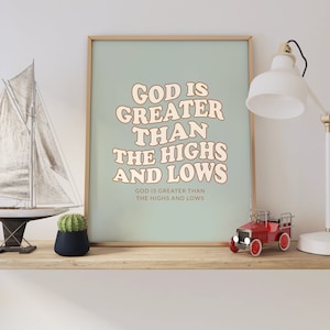 Retro Christian Wall Print Bible Verse God Jesus Faith Print Christian ...