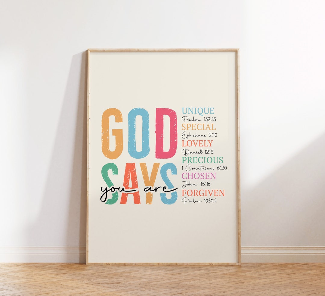 Christian Wall Art, Bible Scripture Print, Christian Poster, Religious ...