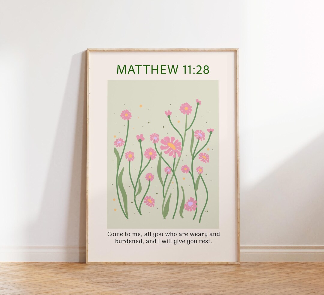 Christian Wall Art, Matthew Print, Bible Verse, Scripture Art ...