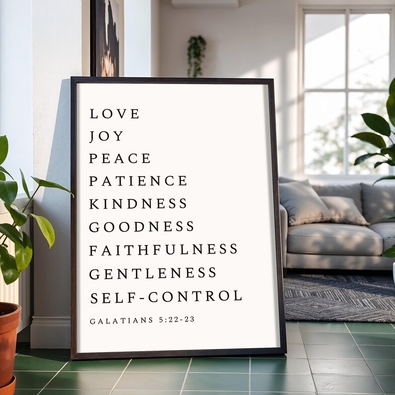 Galatians 5:22-23, Fruit of the Spirit Wall Art, Christian Wall Print ...