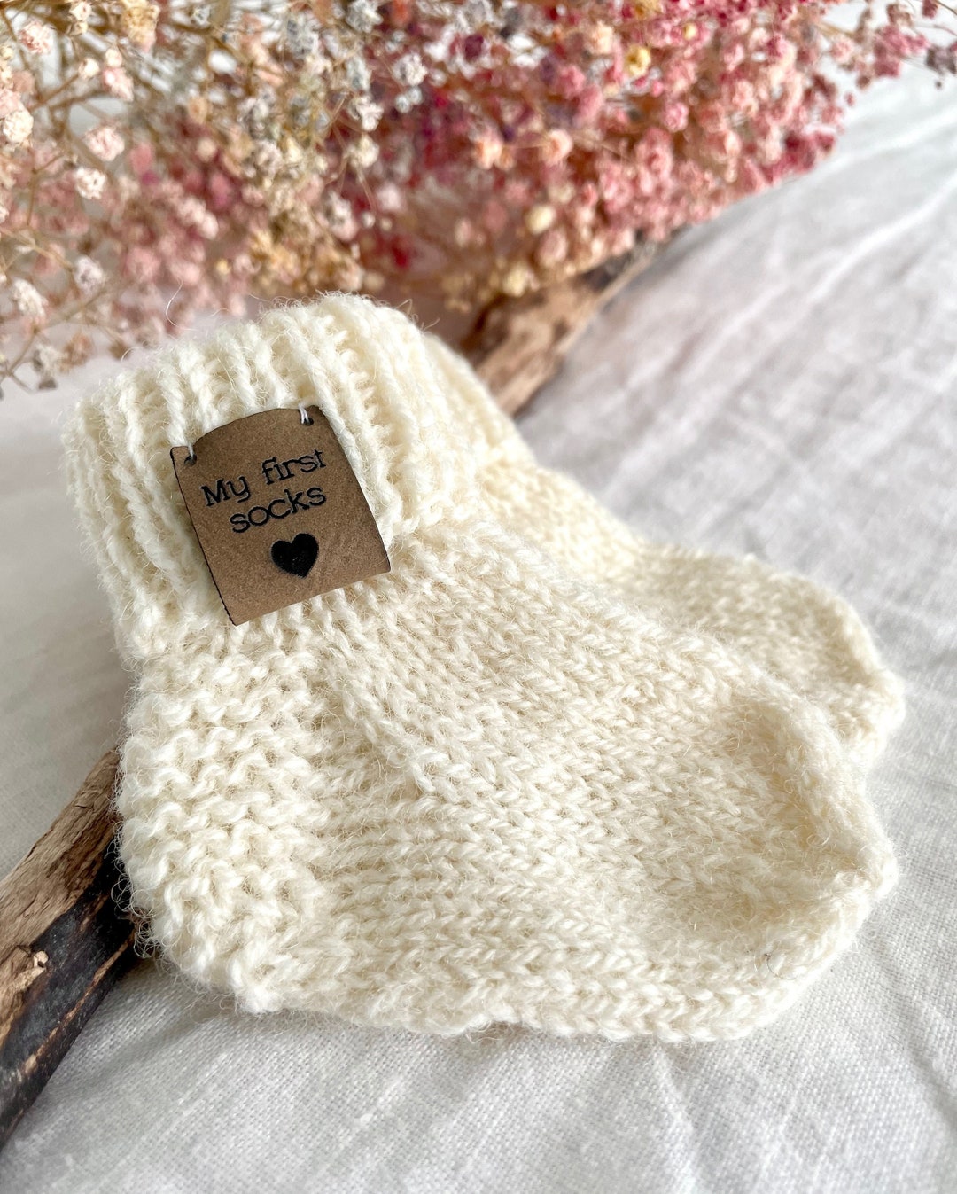 Baby's First Socks, Handmade 100% Wool Baby Socks, Newborn Wool Socks ...