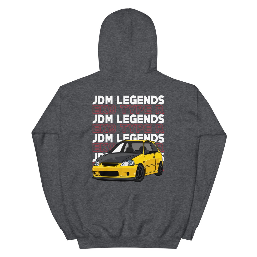 Civic EK9 Type R Dark Color Unisex Hoodie Civic Type R Drifting JDM FK8 ...