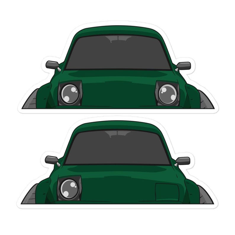 Miata BRG Pop-up Headlights Peeker Stickers - British Racing Green ...
