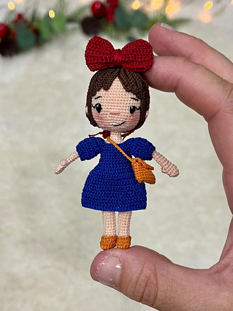 Miniature Amigurumi Kiki Witch Doll, Crochet Mini Witch Kiki, Tiny ...