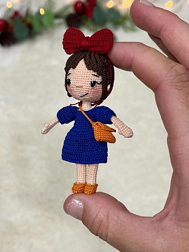Miniature Amigurumi Kiki Witch Doll, Crochet Mini Witch Kiki, Tiny ...