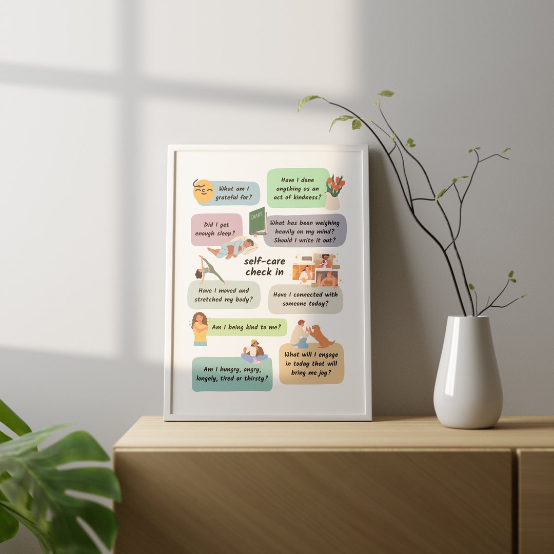 Self-care Check In, Mental Health, Therapy Decor, School Counselor ...