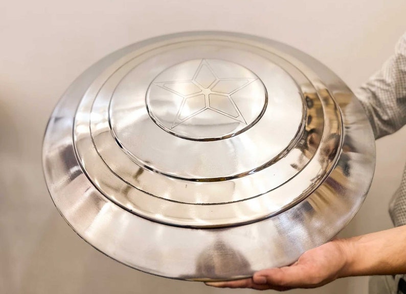 Marvel's Super Hero Captain America Shield Pure Sliver Howard Stark ...