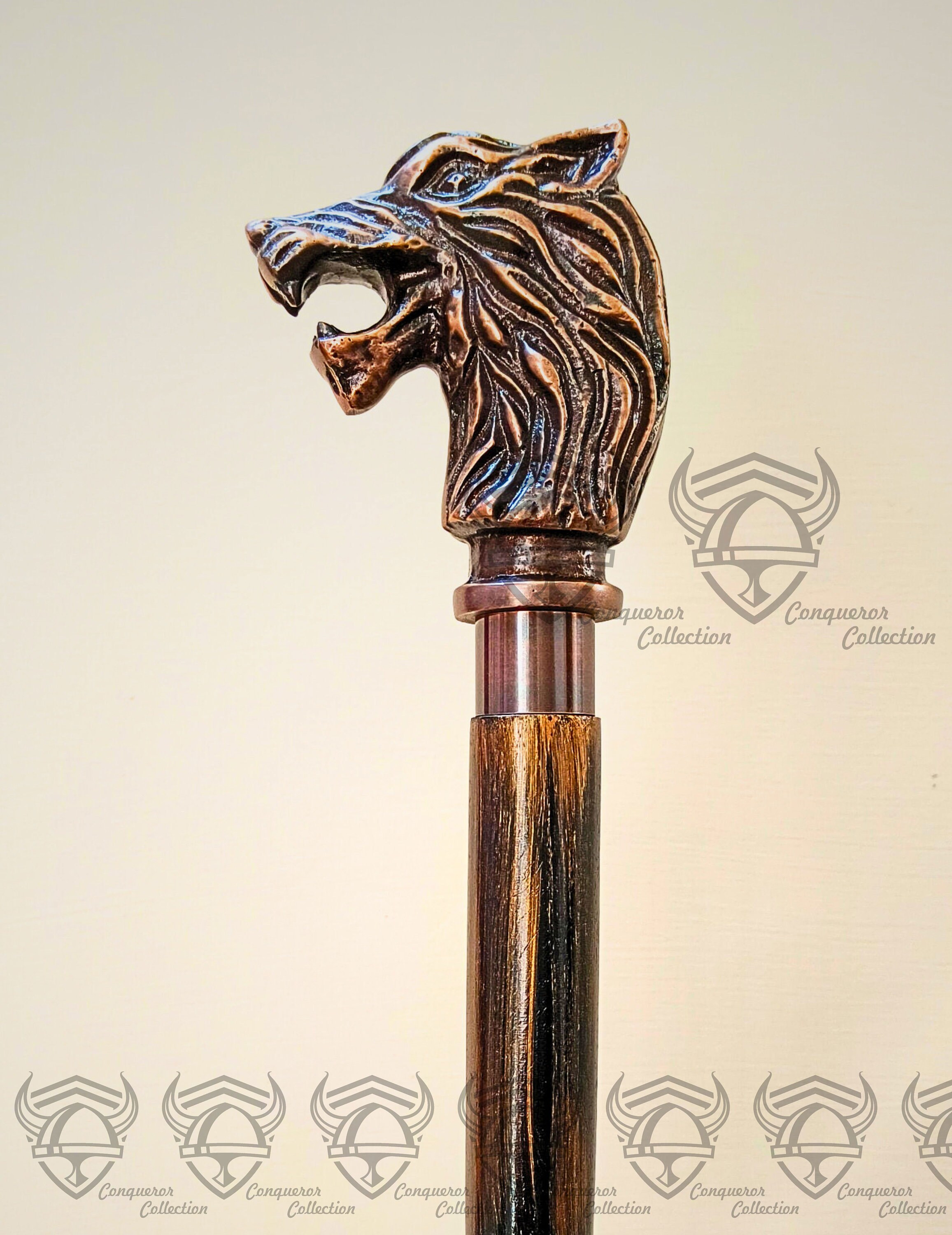 Personalized Engrave Lion Walking Stick Walking Cane Wild Animal Lions ...
