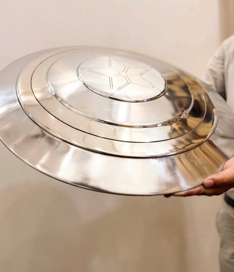 Marvel's Super Hero Captain America Shield Pure Sliver Howard Stark ...