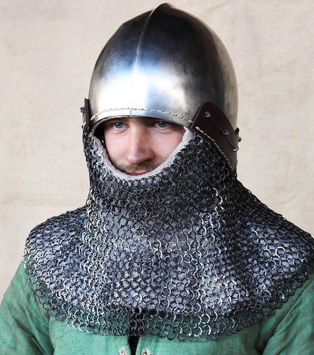 Barbute XV Century Hand Forged Medieval Helmet Italian Open Face ...