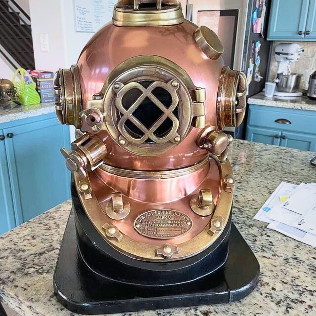 Nautical Brass Copper Diving Helmet US Navy Deep Sea Divers Helmet ...