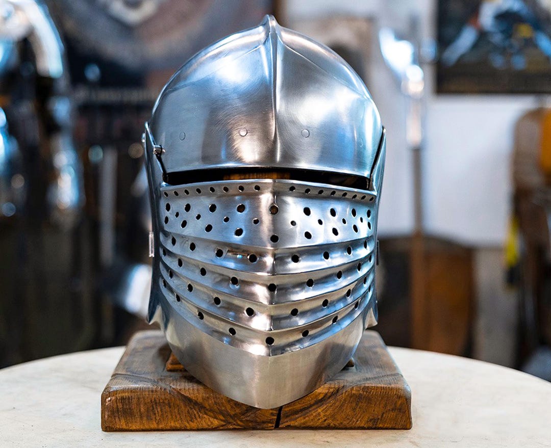 XV Century Medieval North Italian Face Sallet With Bellows Visored Late ...