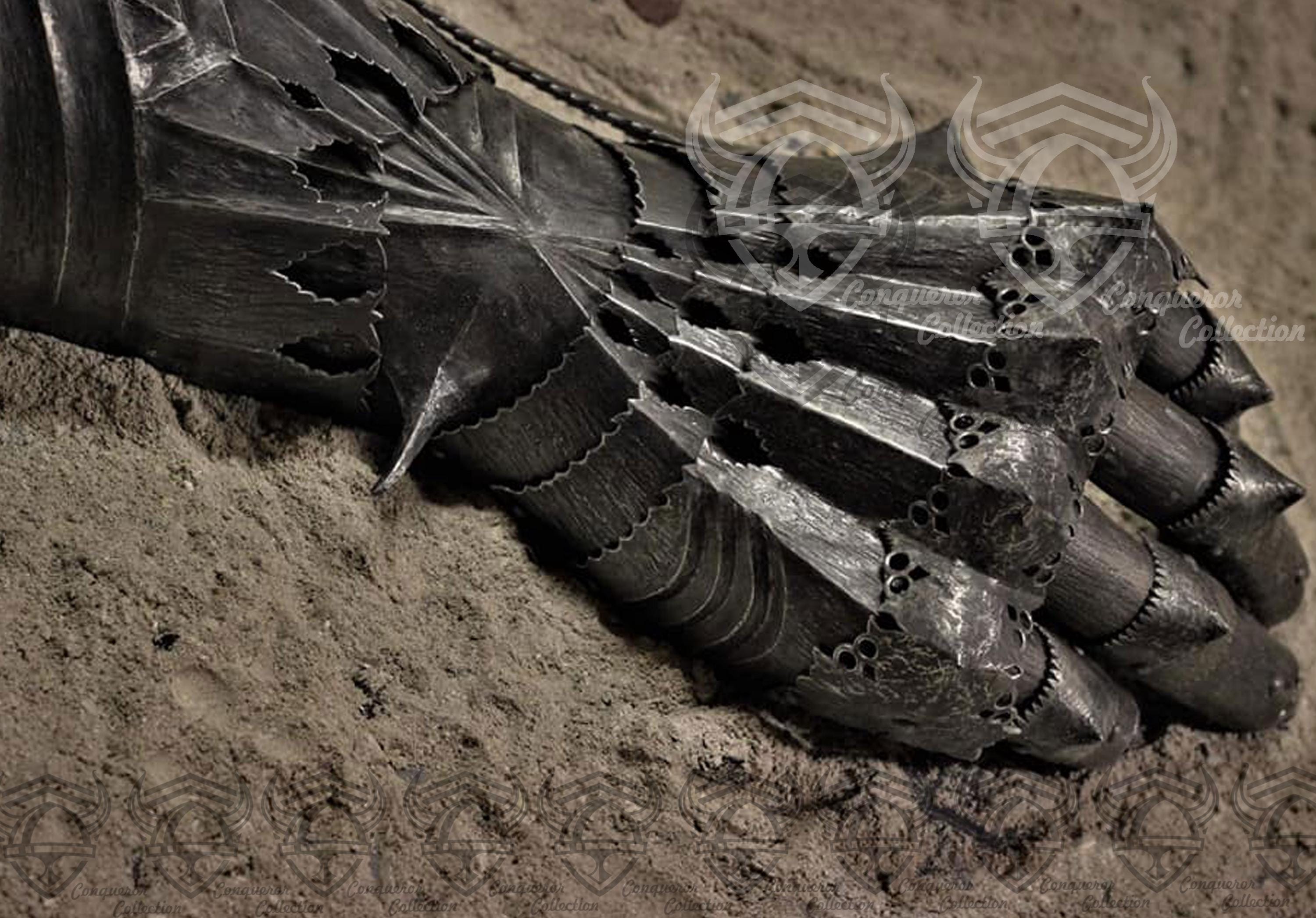 LOTR Black Lord Sauron's Gauntlet Medieval Nazgul Pair of Gloves Witch ...