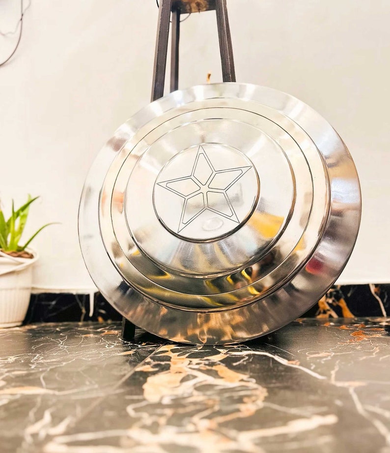 Marvel's Super Hero Captain America Shield Pure Sliver Howard Stark ...