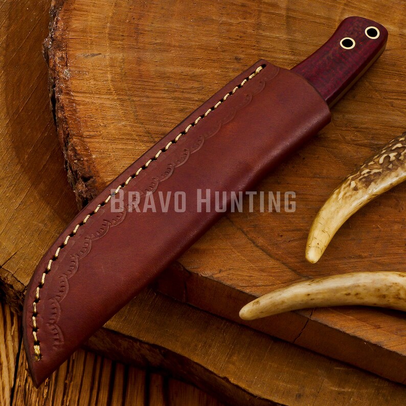 Handmade Bushcraft Knife Gift Rosewood Fixed Blade Skinner - Etsy