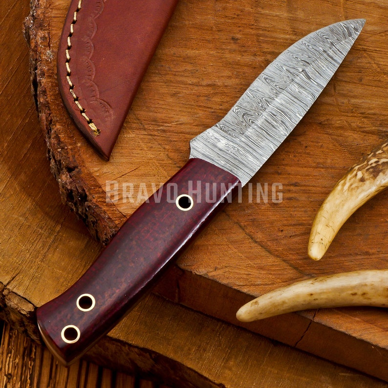 Handmade Bushcraft Knife Gift Rosewood Fixed Blade Skinner - Etsy