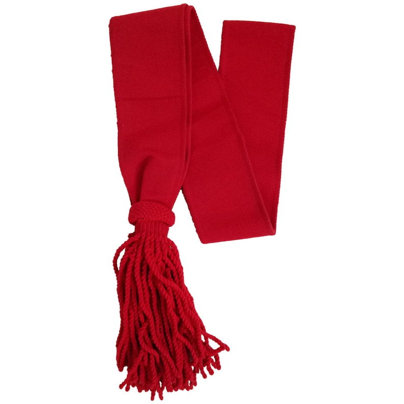 British Military Forces Sash With Tassel / Cadet Forces Sash Scarlet ...