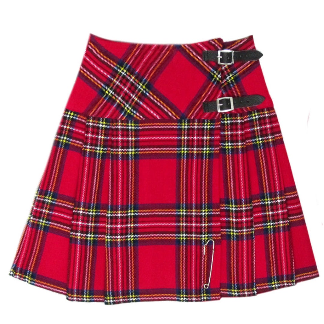 Ladies Knee Length Kilt Skirt Different Tartans Pleated Scottish ...