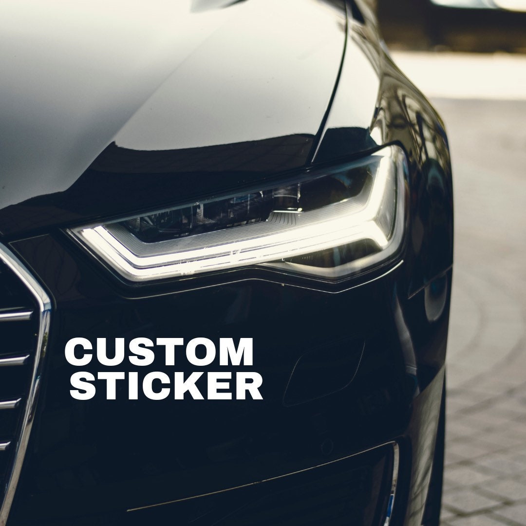 Custom Car Decal BASIC FONT Sticker Logo Crew Window Door Decor Vehicle ...