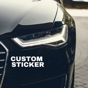 Custom Car Decal BASIC FONT Sticker Logo Crew Window Door Decor Vehicle ...
