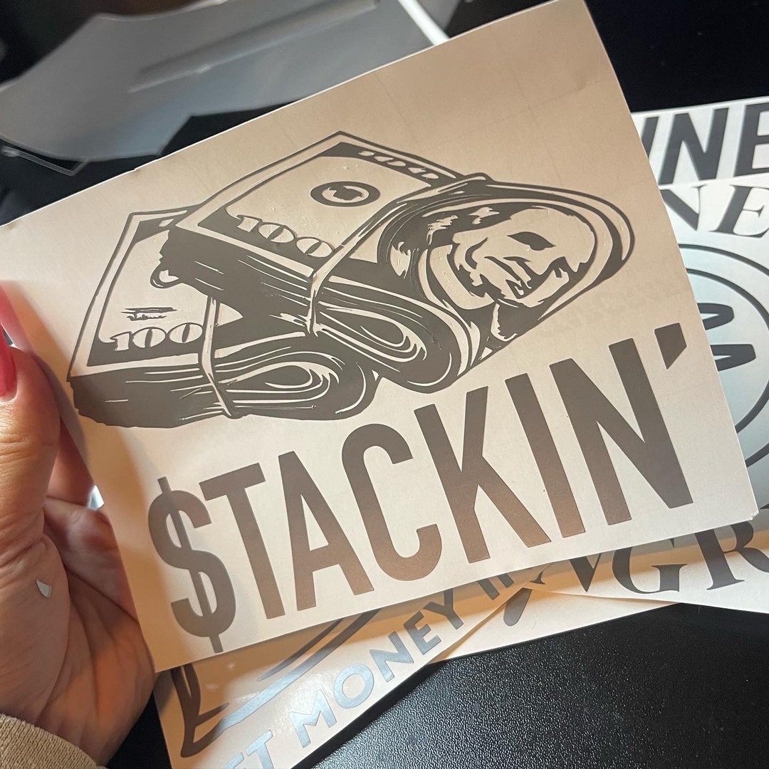 Stackin Money Vinyl Decal Sticker Gift for Birthday Party Car Room ...