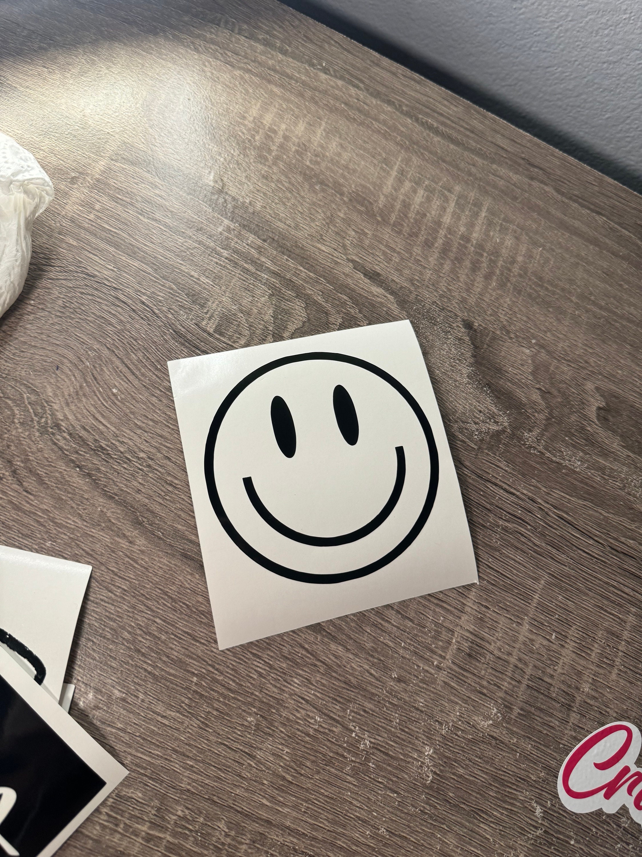 Happy Smiley Face Car Decor Custom Vinyl Decal Sticker Accessory Wall ...