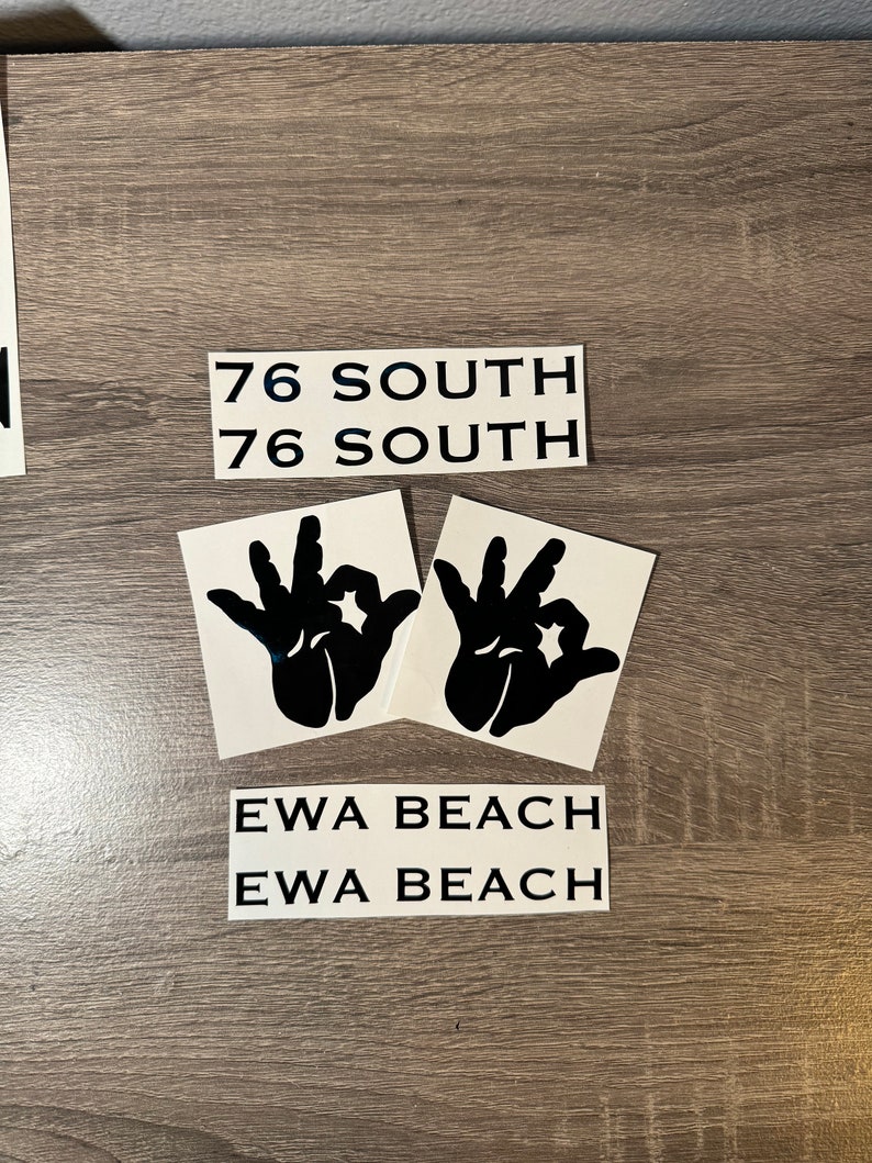 Ewa Beach 76 South Mini Sticker Bundle Set Sizes Hard Hat Hydro Flask ...