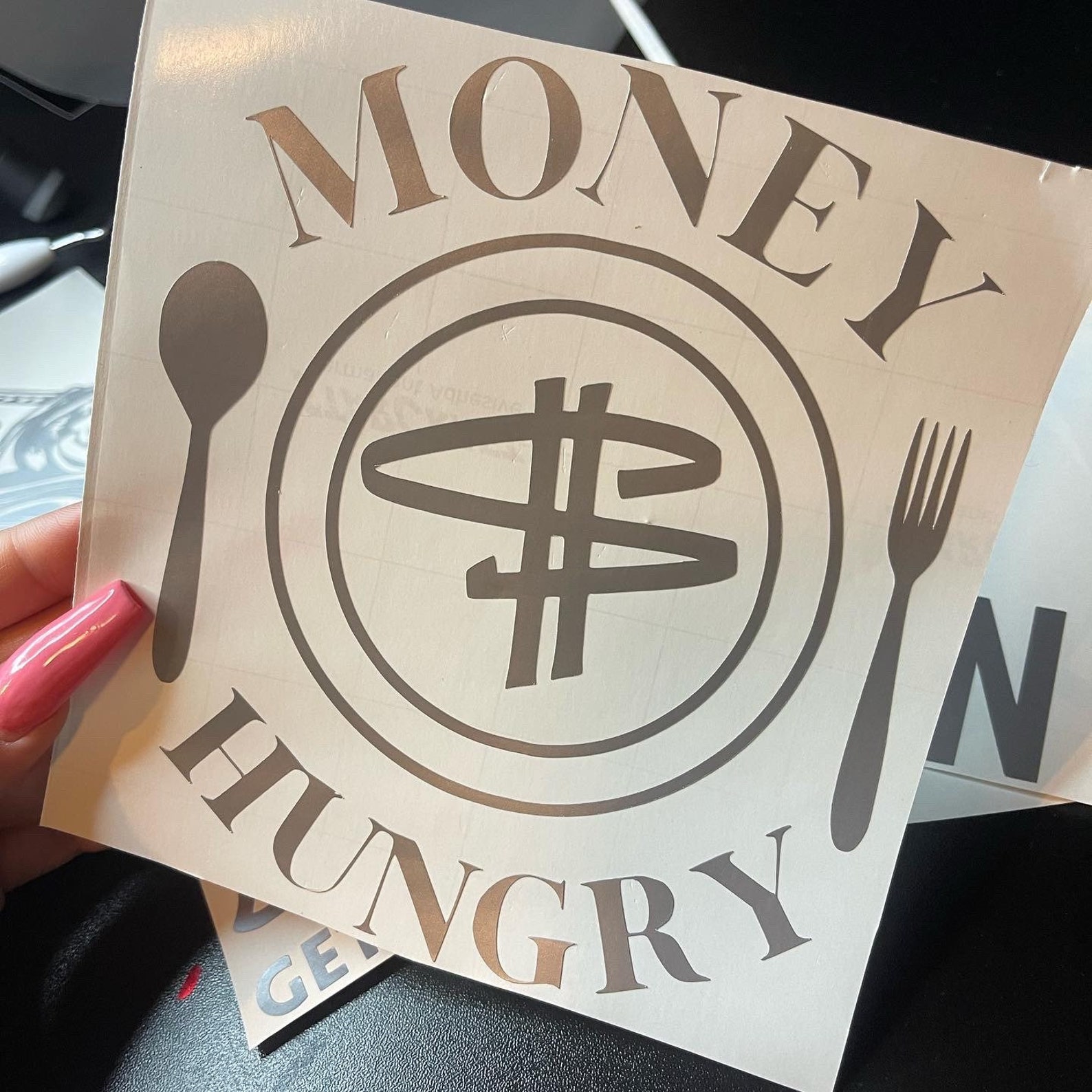 Money Hungry Vinyl Decal Sticker Hustle Culture Money Dollar Sign - Etsy