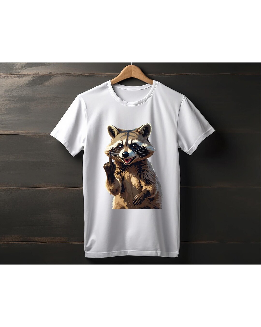 Racoon Sticking Middle Finger PNG Digital File Design - Etsy